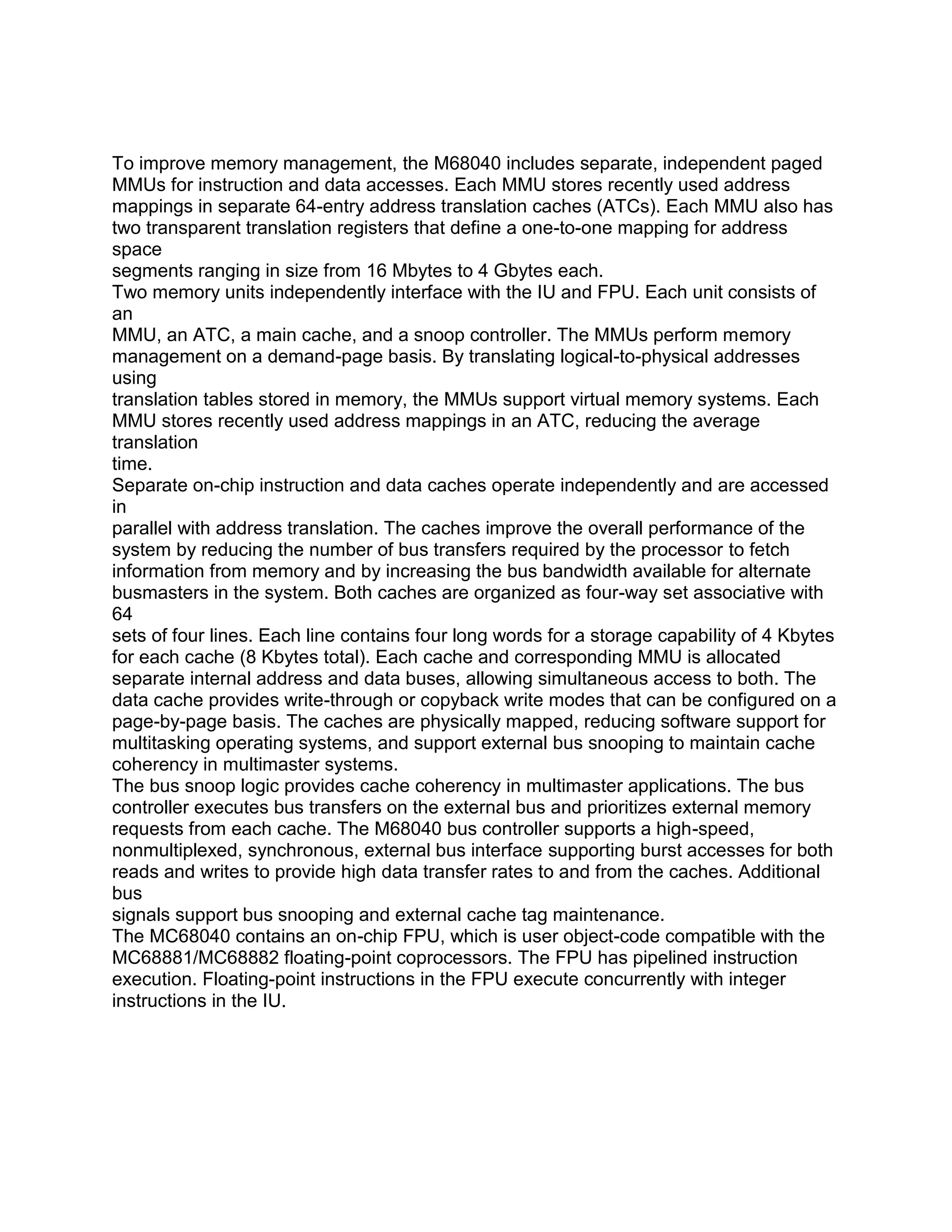 Motorola Mc68040 Microprocessor ::: | PDF