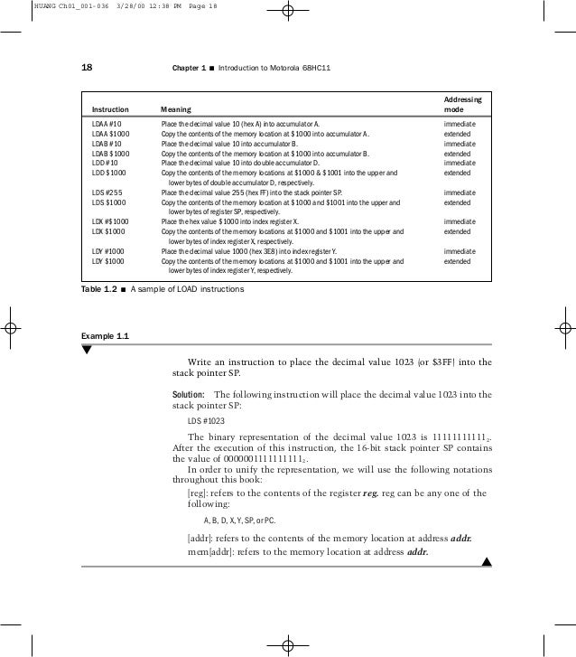 68hc11 instruction set