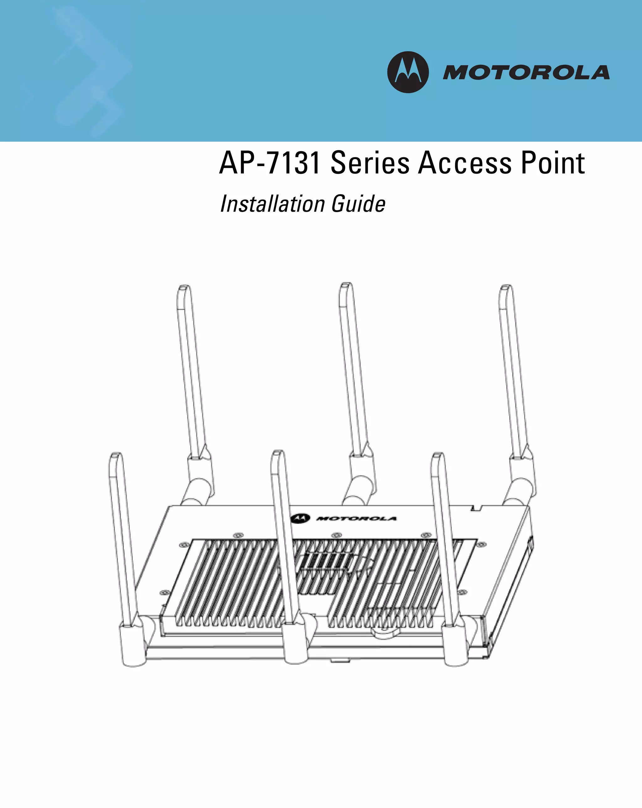Motorola ap 7131 series access point installation guide | PDF