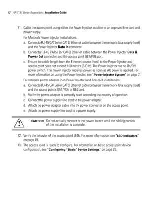 Motorola ap 7131 series access point installation guide | PDF