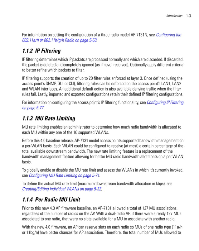 Motorola ap 7131 series access point product reference guide | PDF