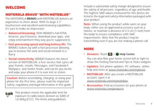 MOTOROLA BRAVO with MOTOBLUR User's Guide - Consumer Cellular | PPT