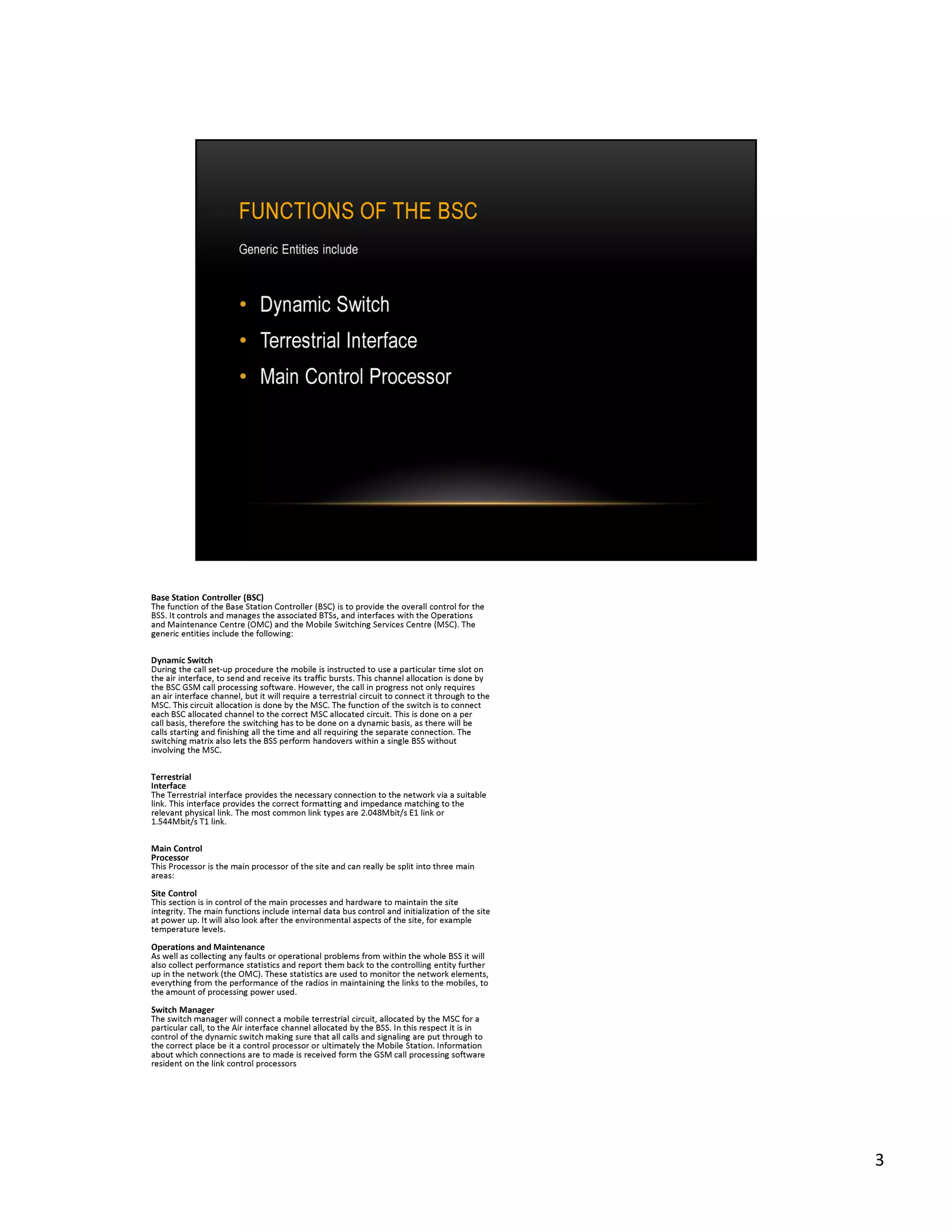 Motorola BSC Overview | PDF
