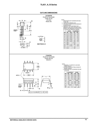 Motorola dataseet tl431 id | PDF