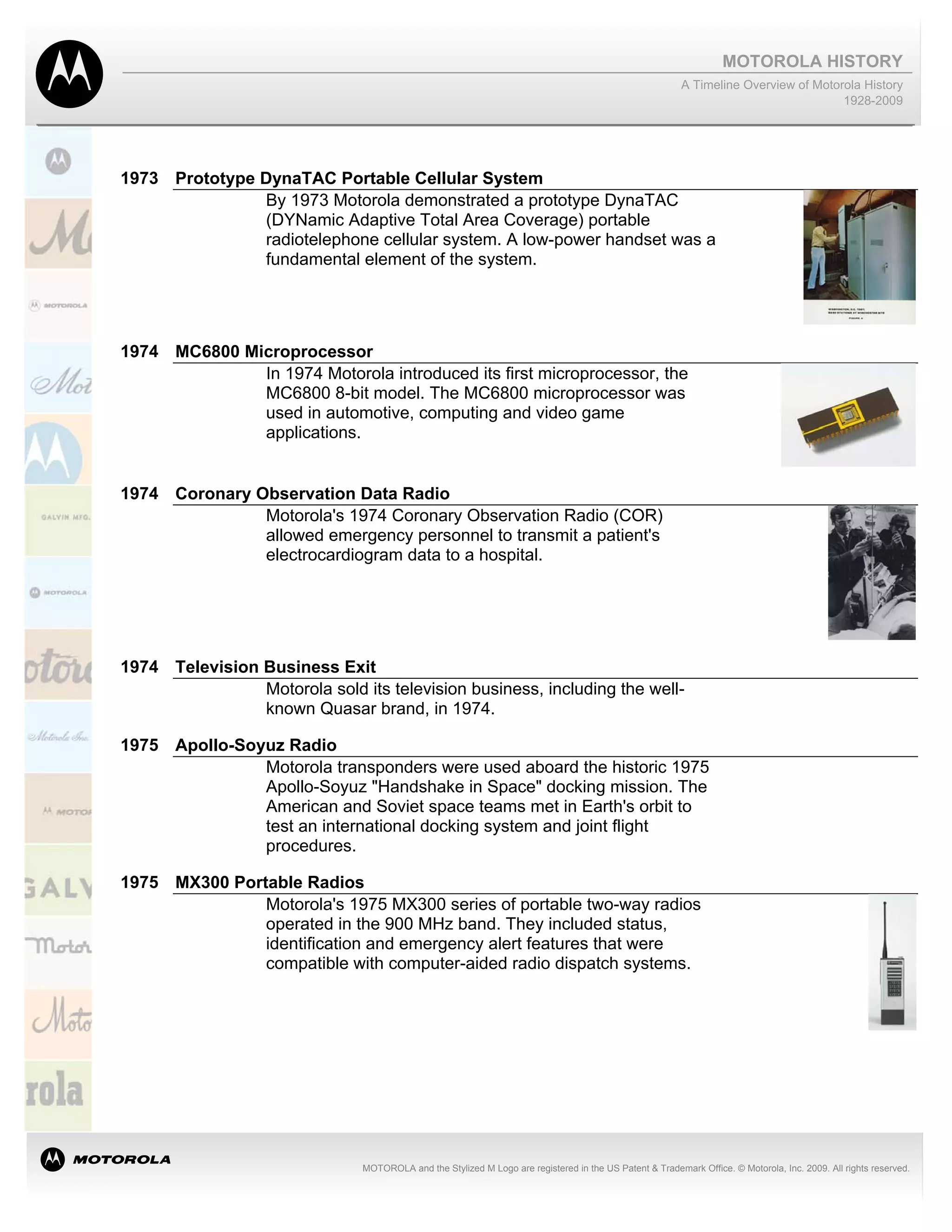 Motorola history timeline | PDF