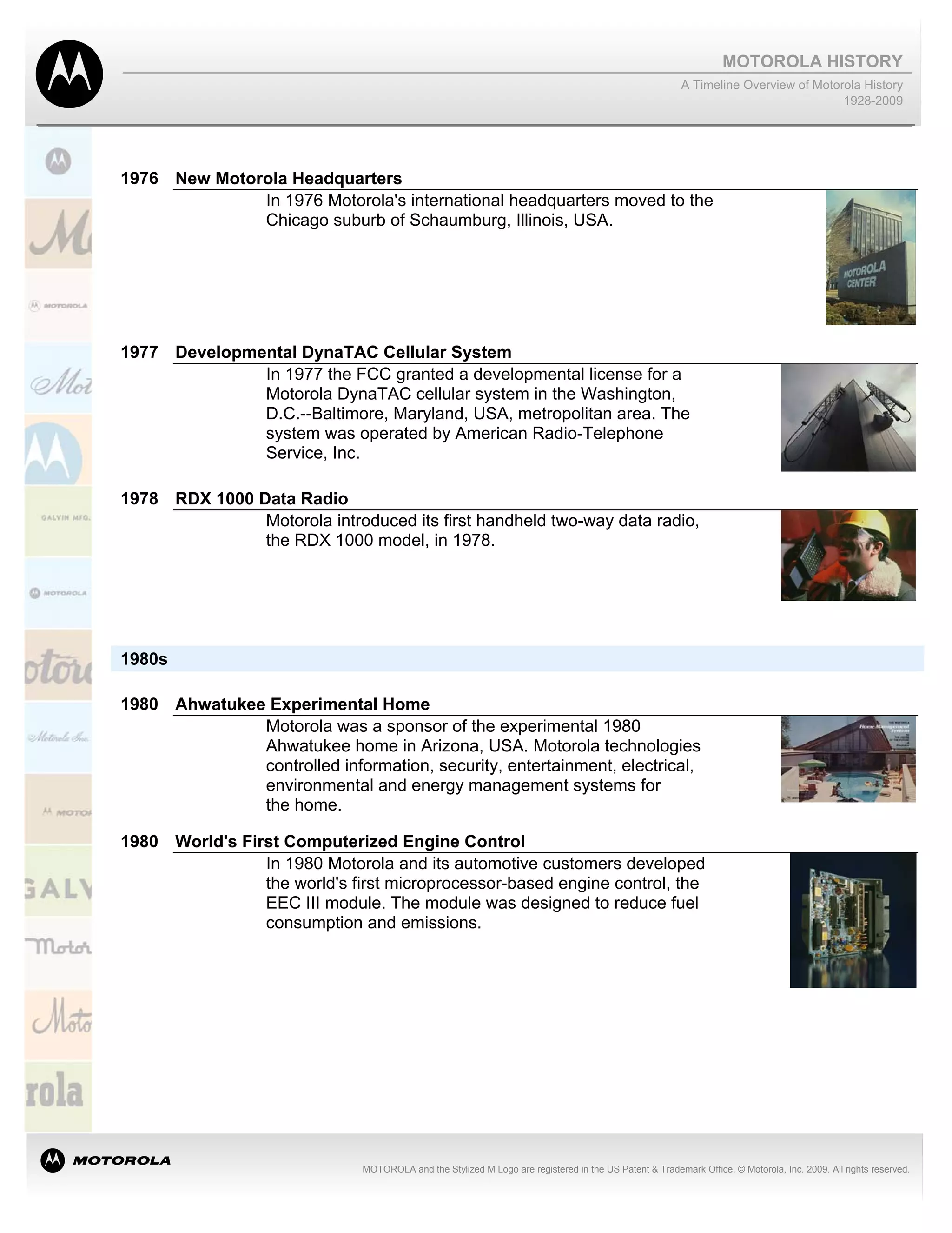 Motorola history timeline | PDF