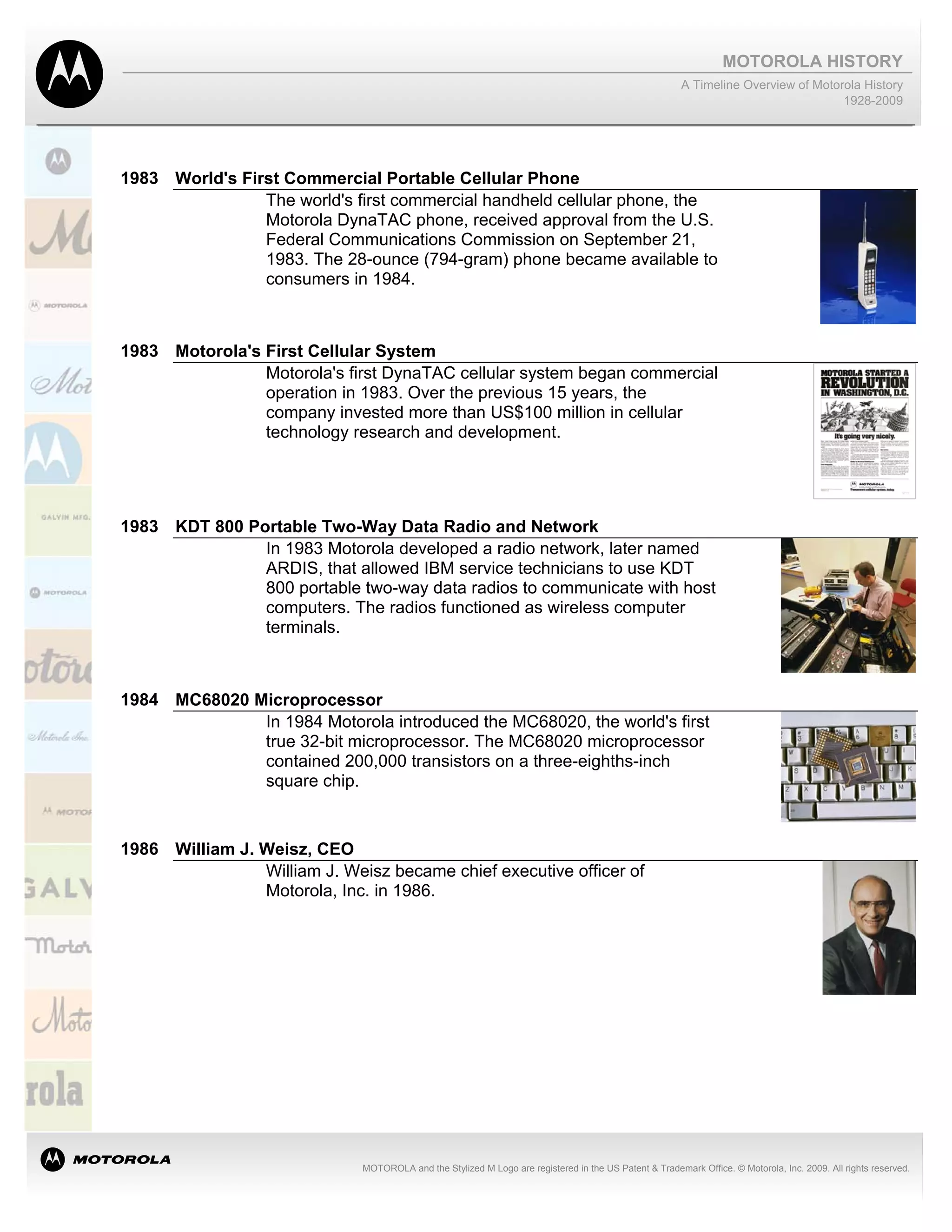 Motorola history timeline | PDF