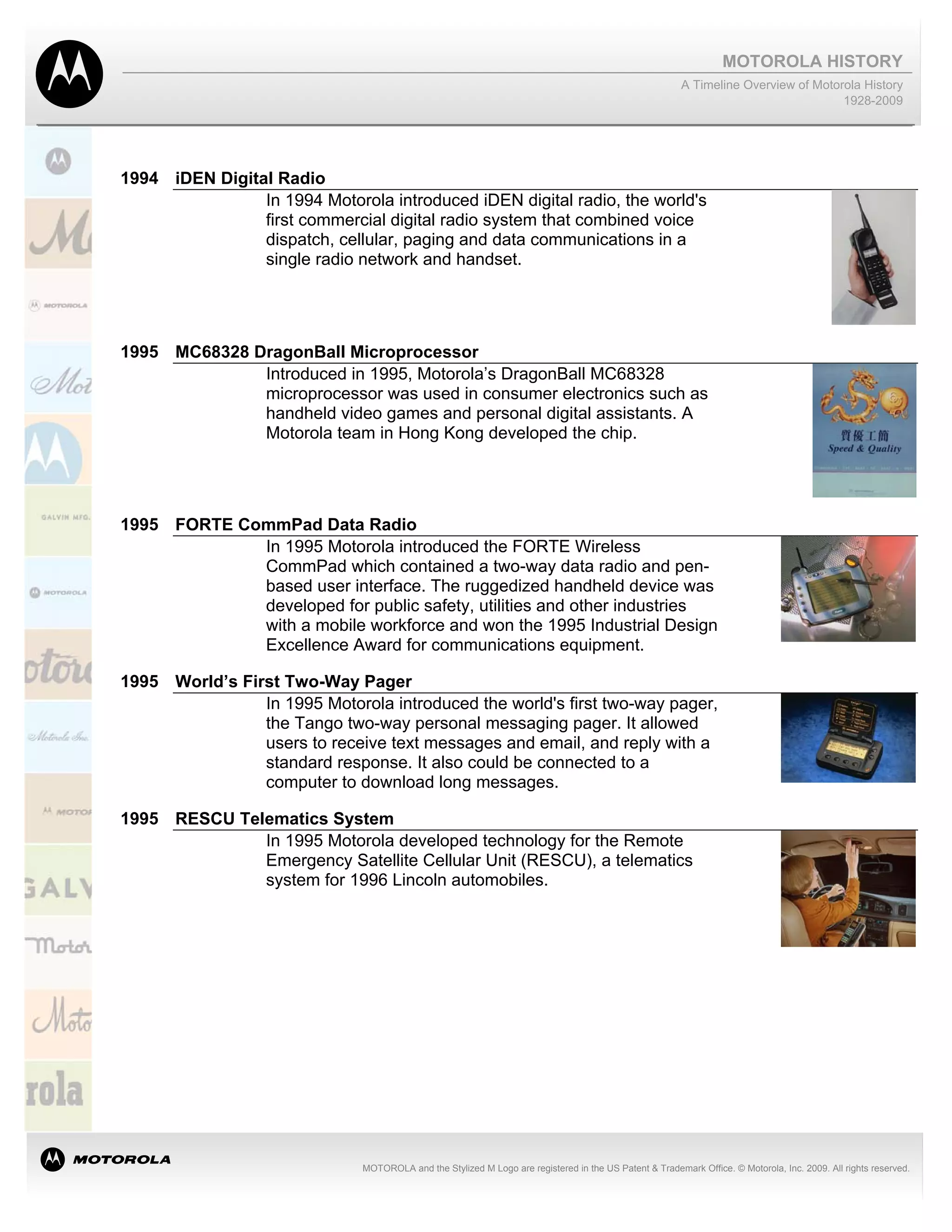 Motorola history timeline | PDF