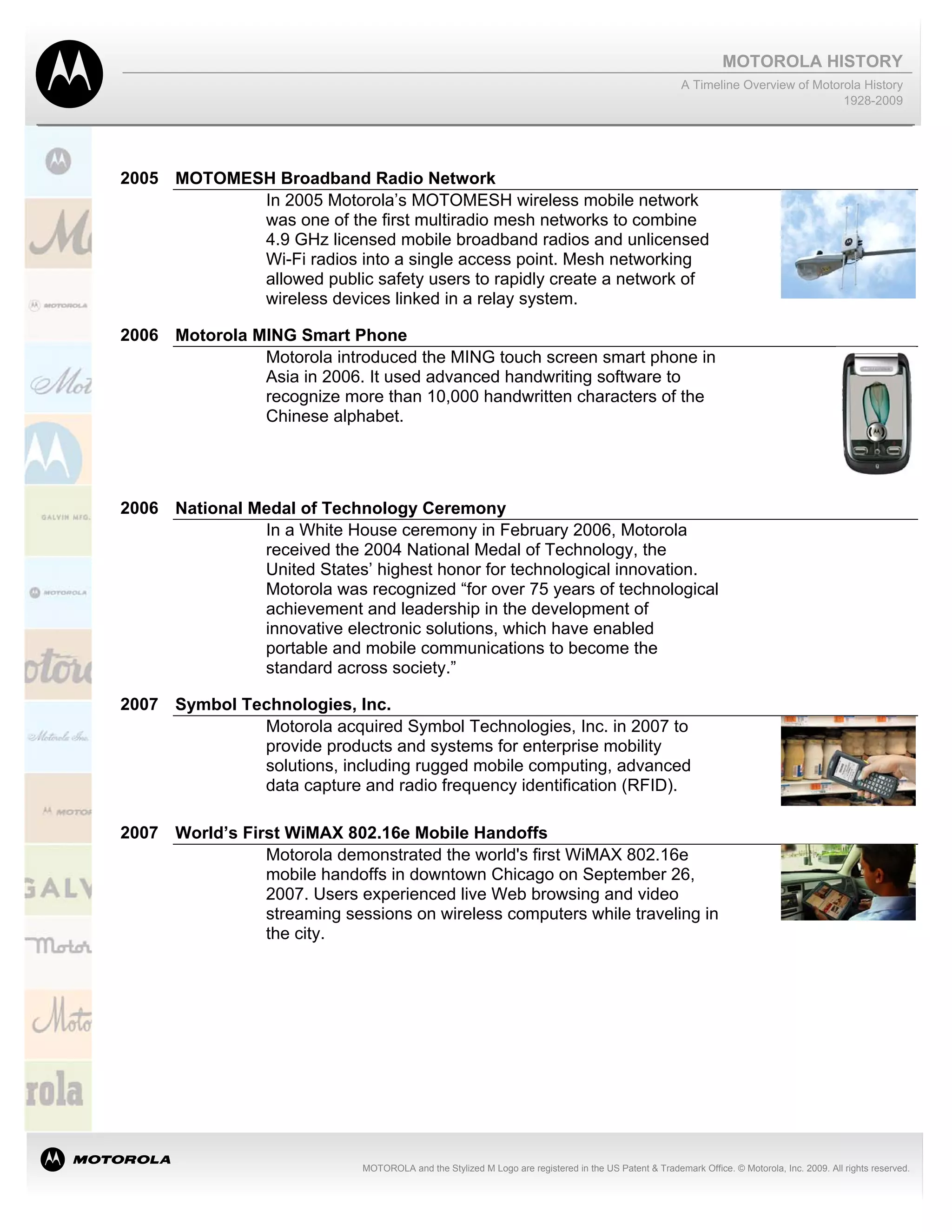 Motorola history timeline | PDF