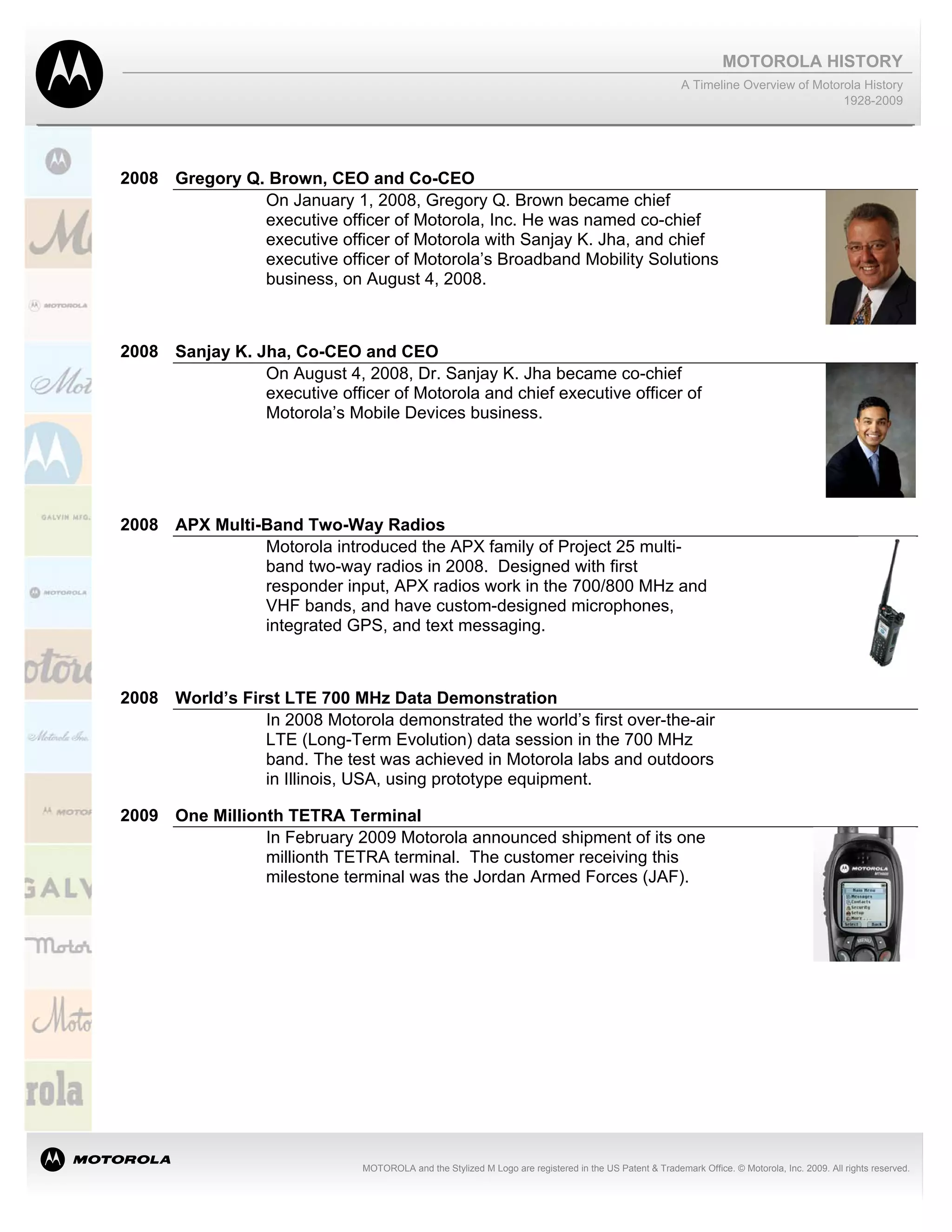 Motorola history timeline | PDF