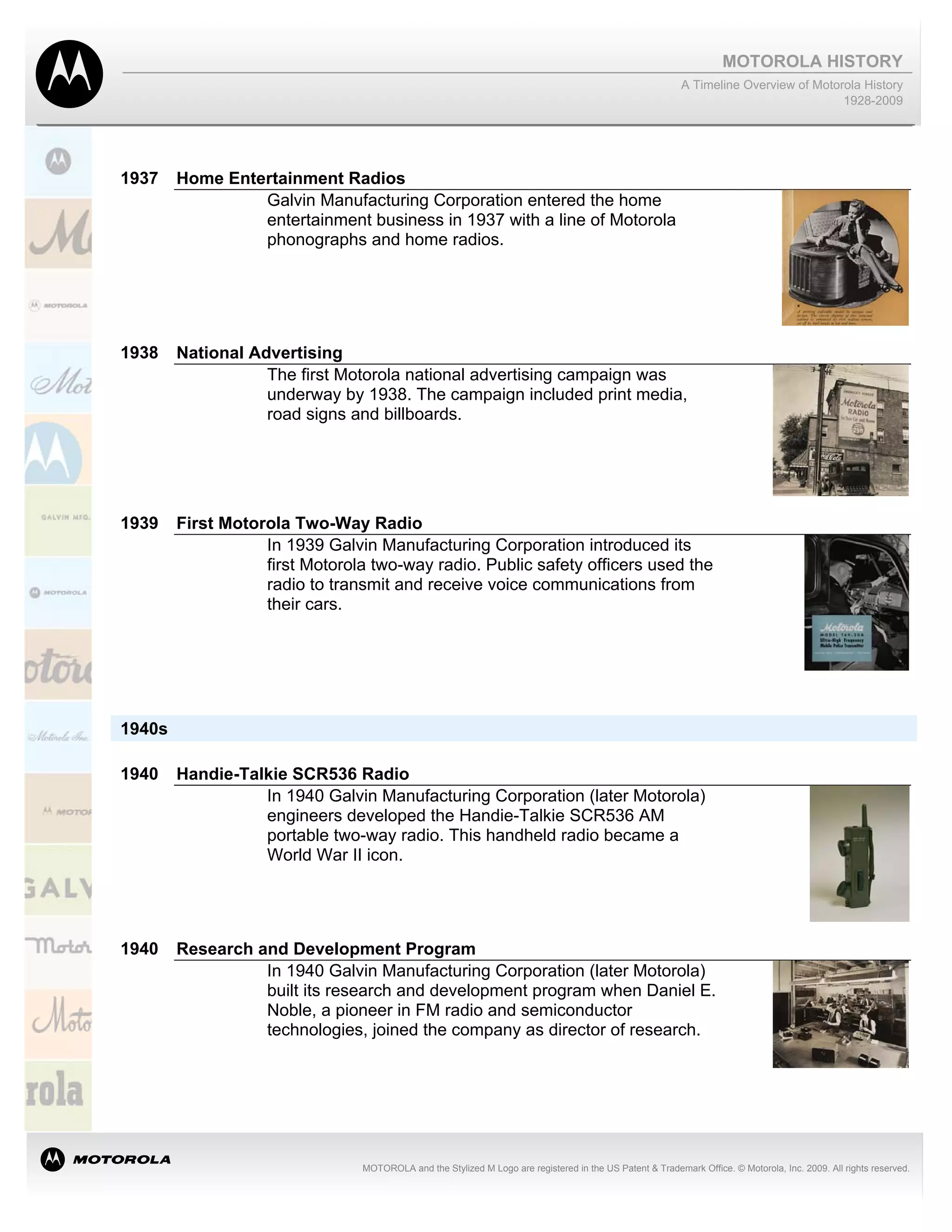 Motorola history timeline | PDF