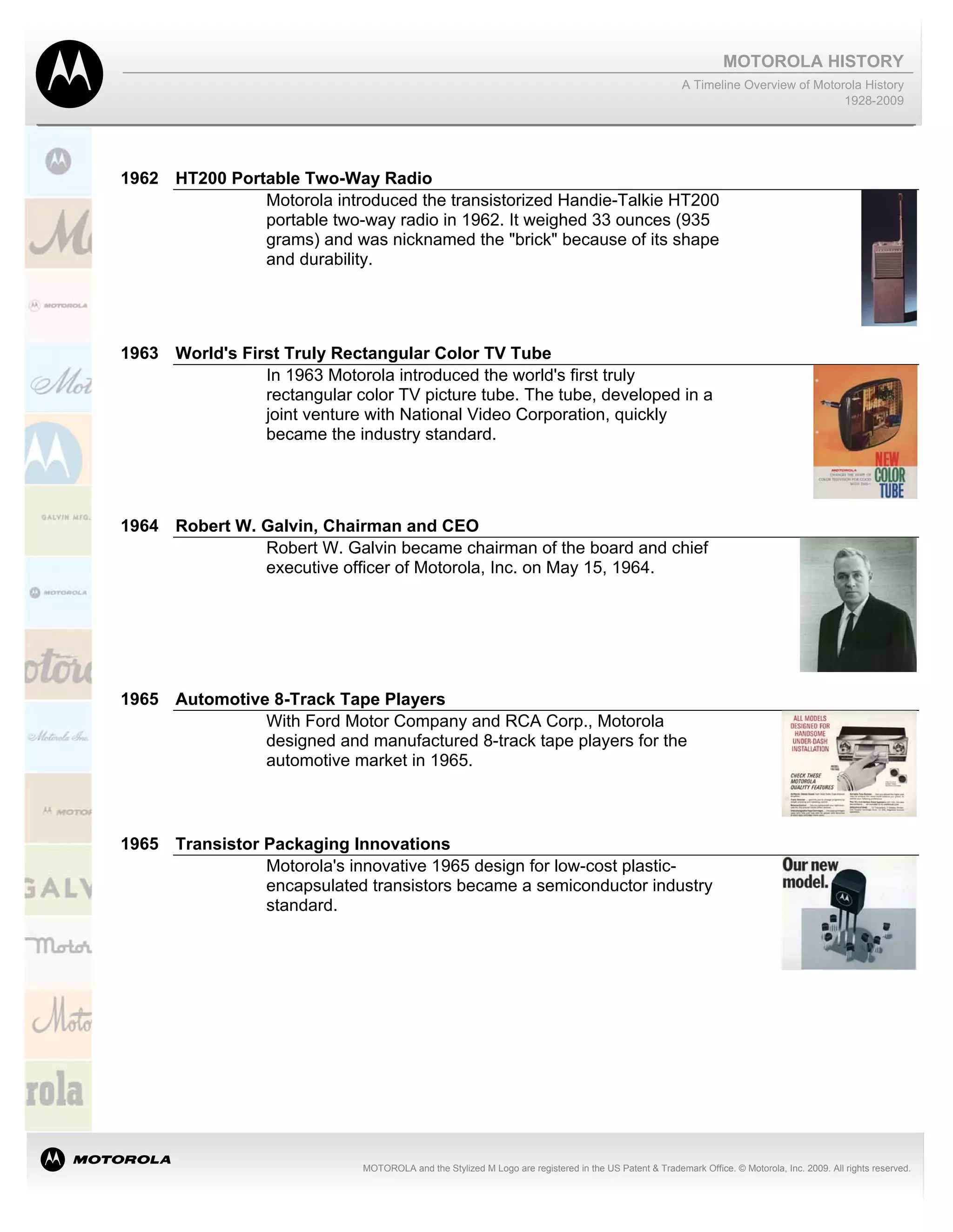 Motorola history timeline | PDF
