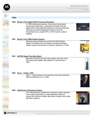 Motorola history timeline | PDF