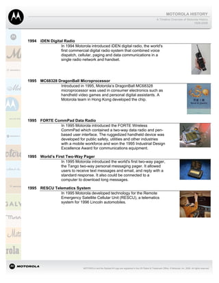 Motorola history timeline | PDF