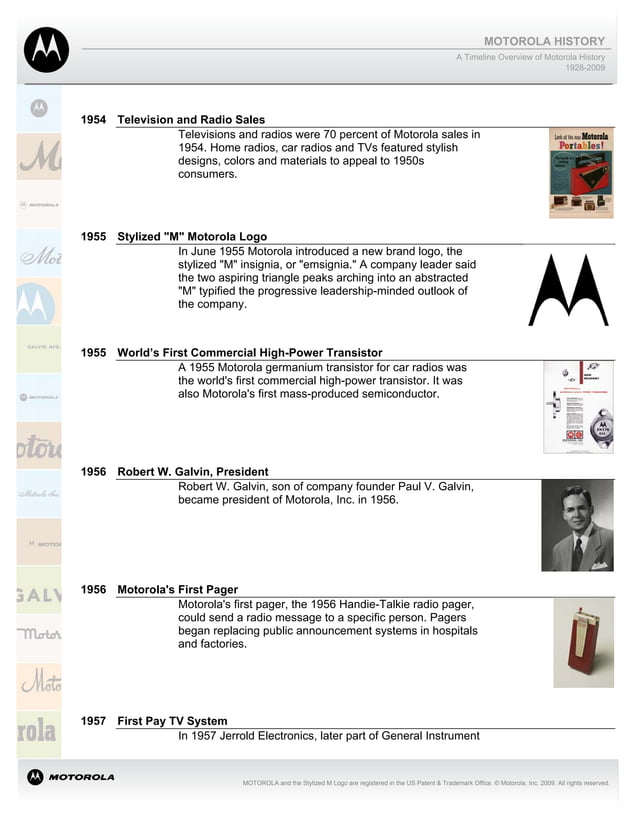 Motorola history timeline | PDF