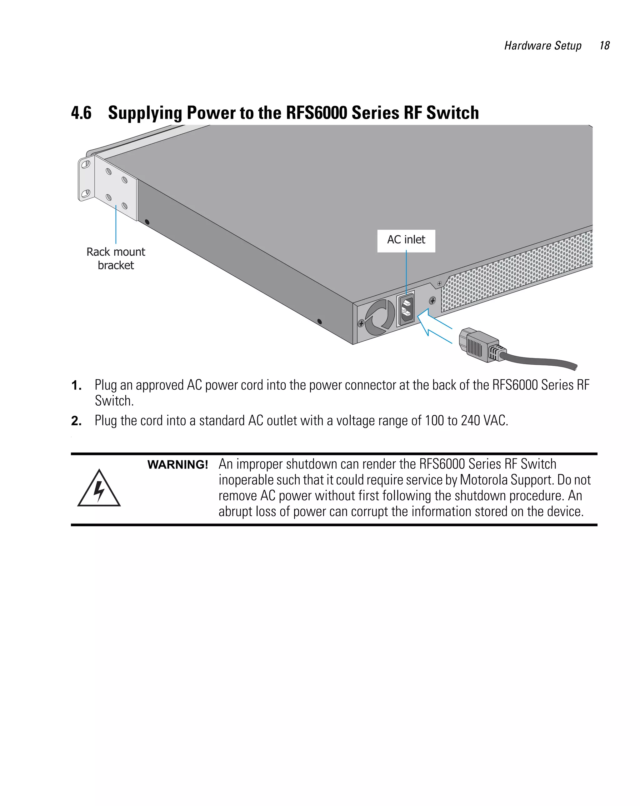 Motorola rfs6000 series rf switch installation guide | PDF