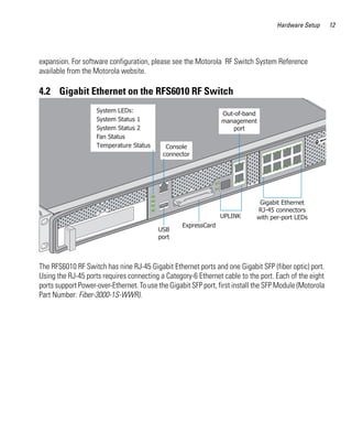 Motorola rfs6000 series rf switch installation guide | PDF