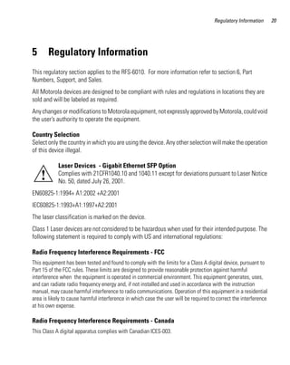 Motorola rfs6000 series rf switch installation guide | PDF