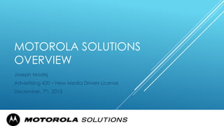 Motorola solutions 420 pp | PPTX