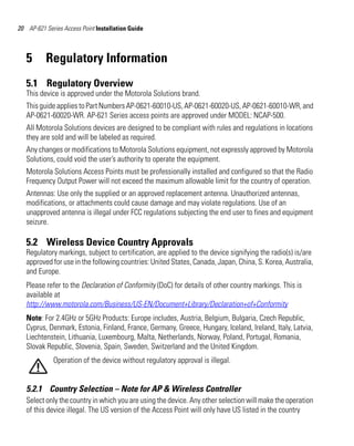 Motorola solutions ap621 access point installation guide (part no. 72 e ...