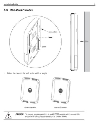 Motorola solutions ap622 access point installation guide (part no. 72 e 157808-01 rev. a ...