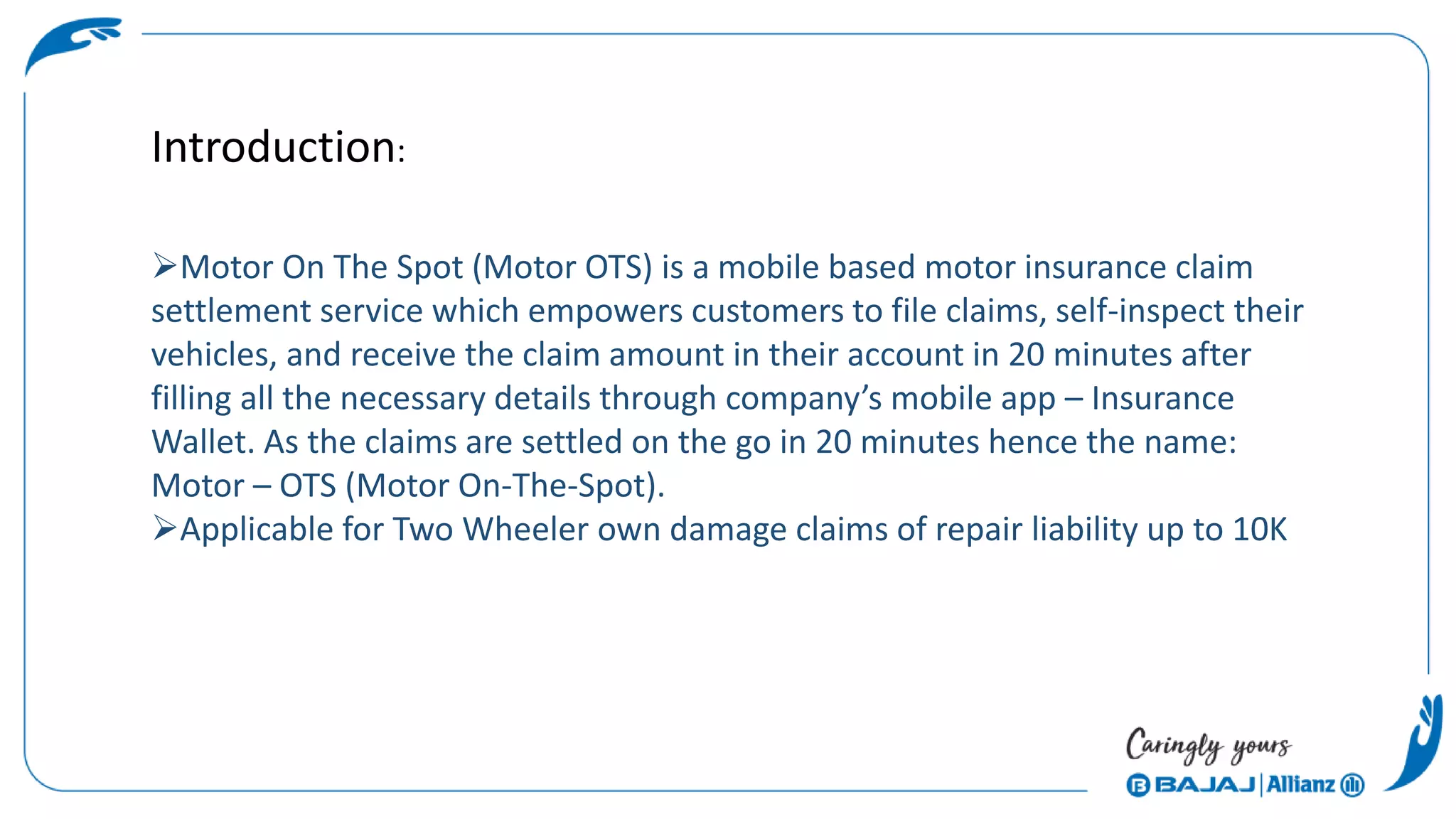 Motor OTS claim process two wheeler | PPTX