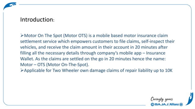 Motor OTS claim process two wheeler | PPTX