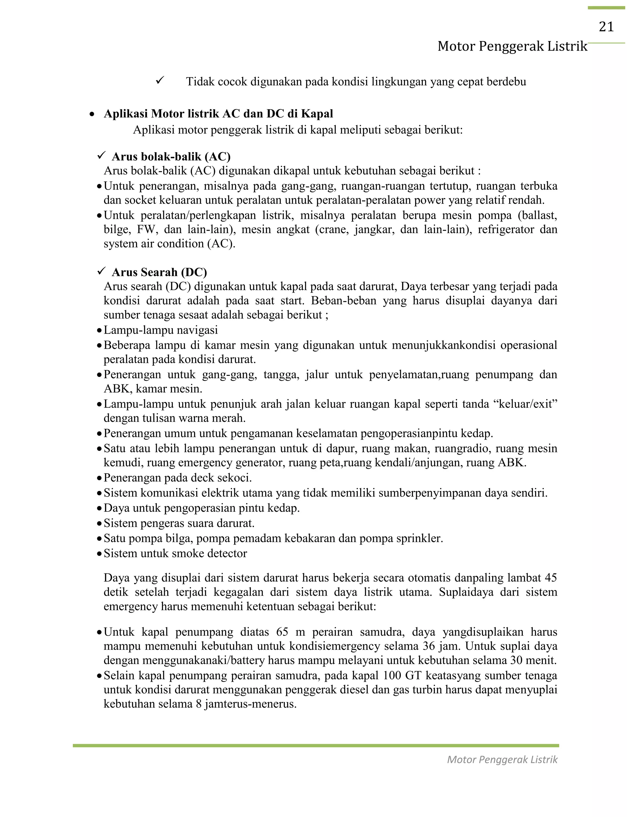 Motor penggerak listrik | PDF