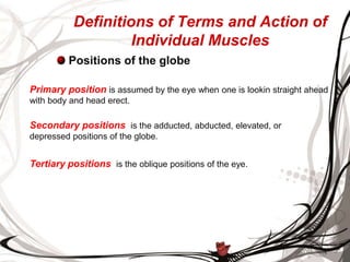 Motor physiology of the eye | PPTX