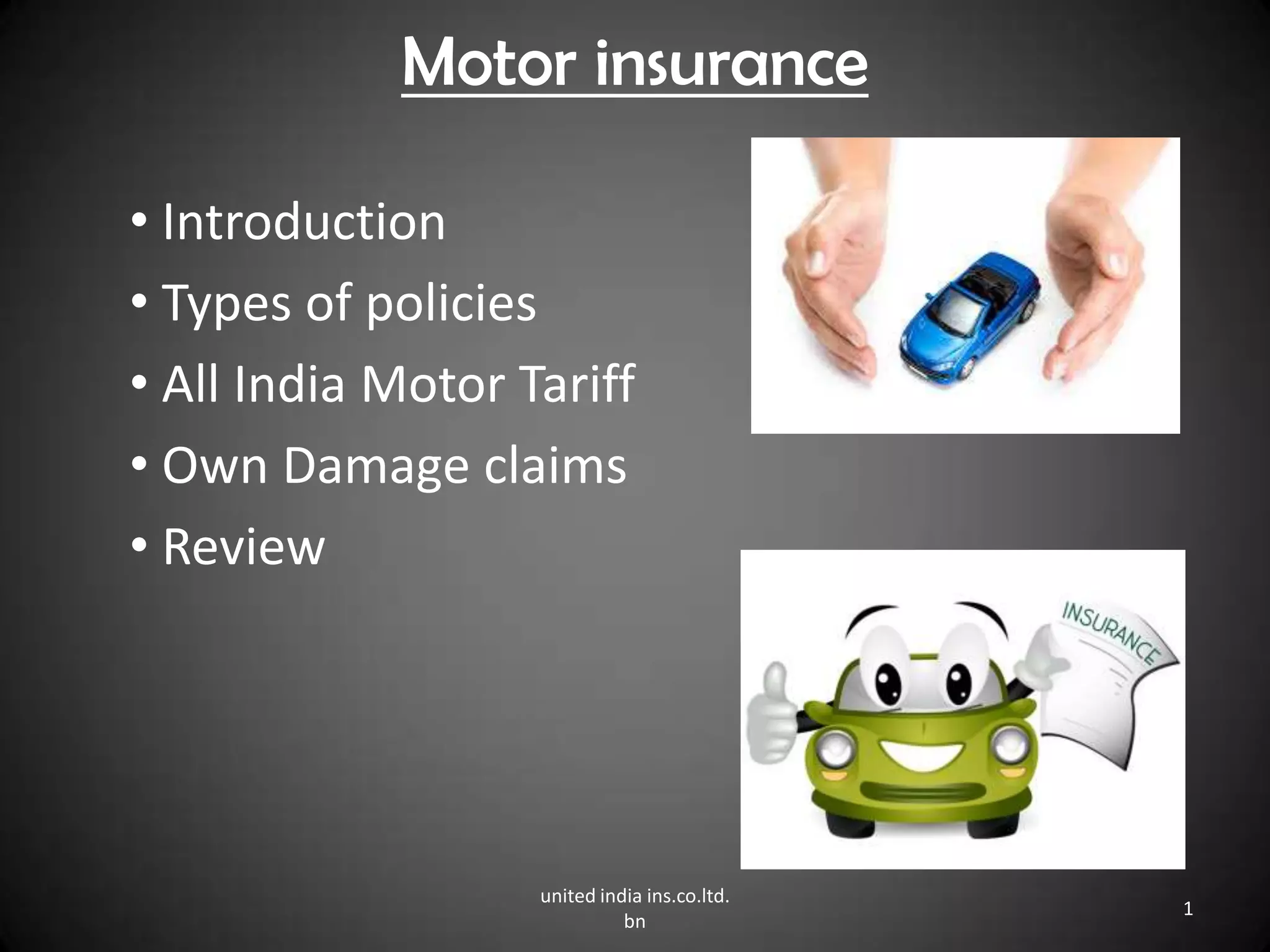 Motor insurance in india | PPTX