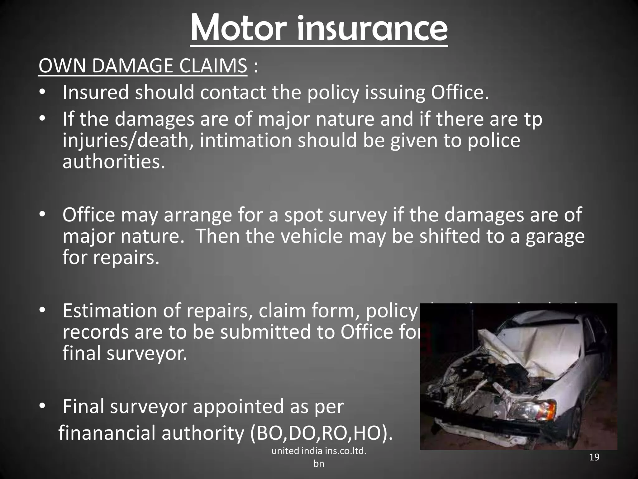 Motor insurance in india | PPTX