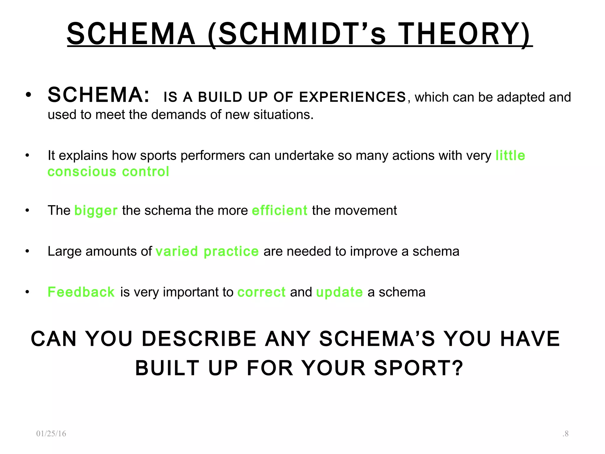 Motor programmes | PPT