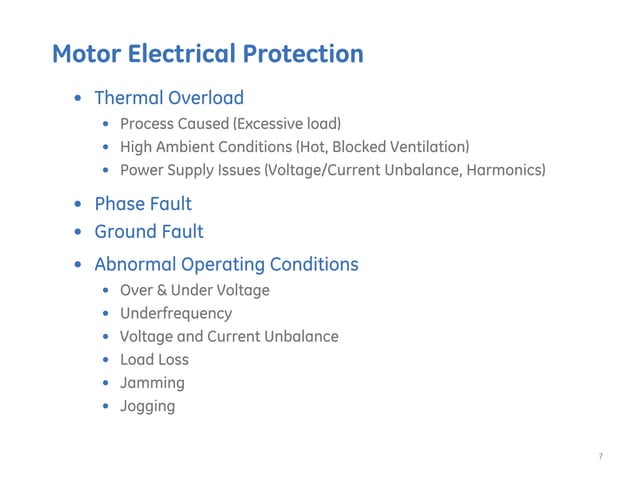 Motor protection principles | PDF | Physics | Science