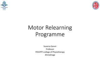 Motor relearing program | PDF