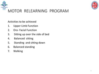 Motor relearing program | PDF