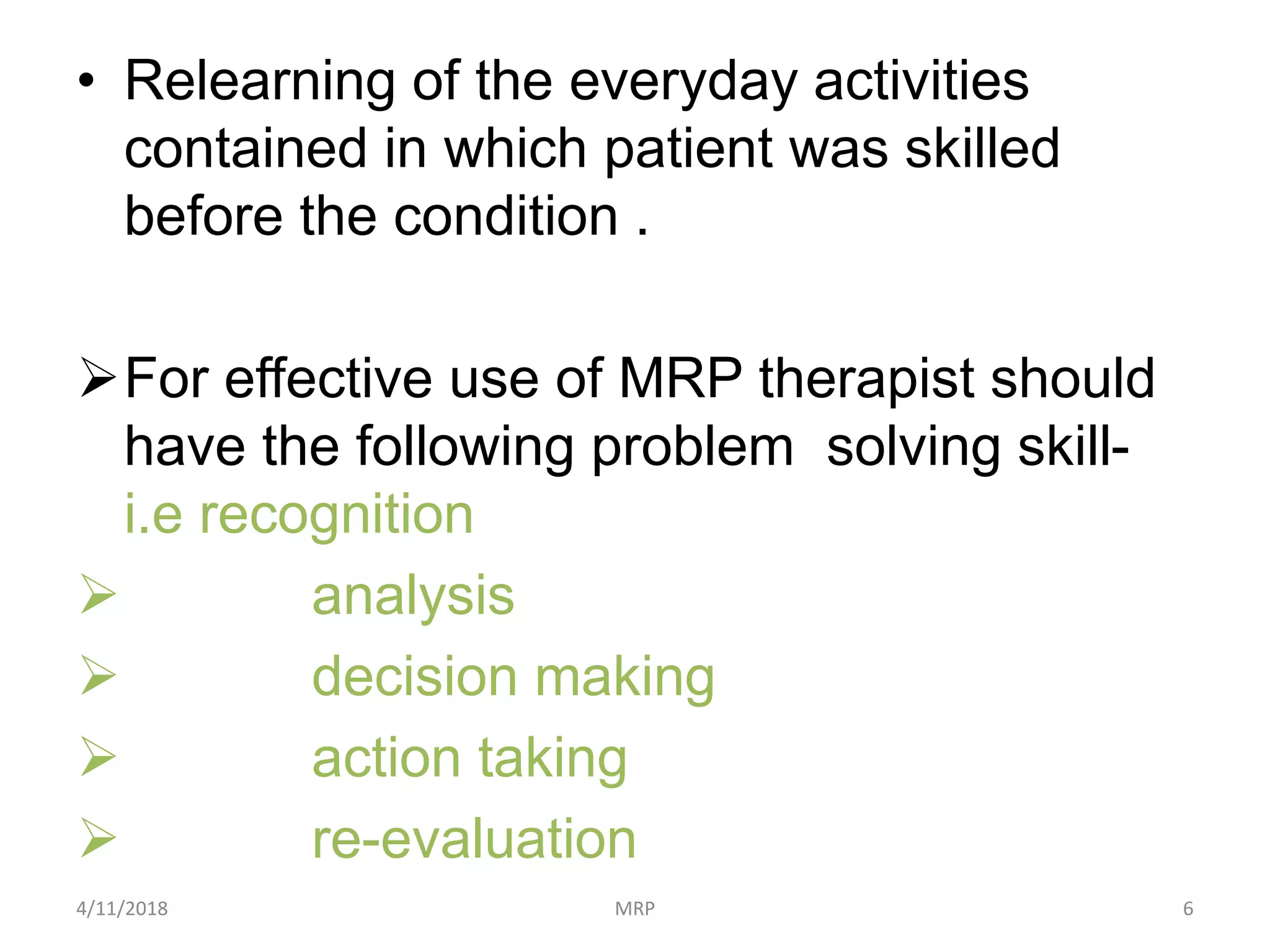 Motor relearning programme | PPTX