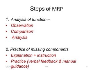 Motor relearning programme | PPTX