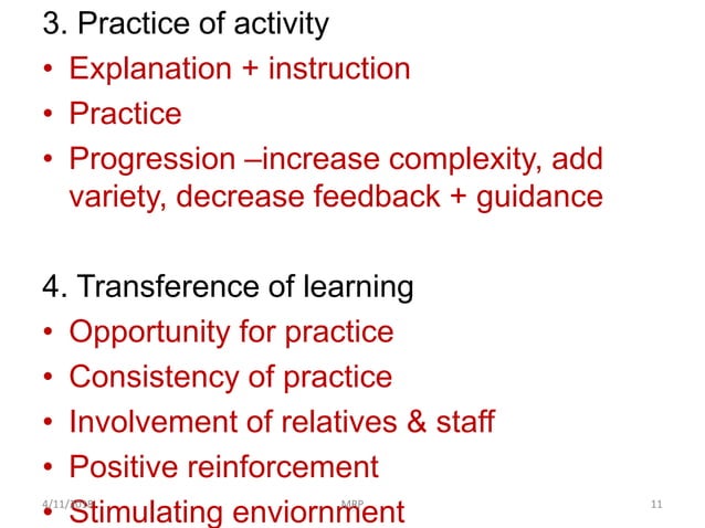 Motor relearning programme | PPTX