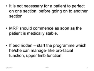 Motor relearning programme | PPTX