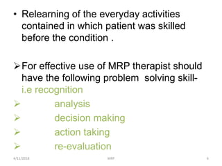 Motor relearning programme | PPTX