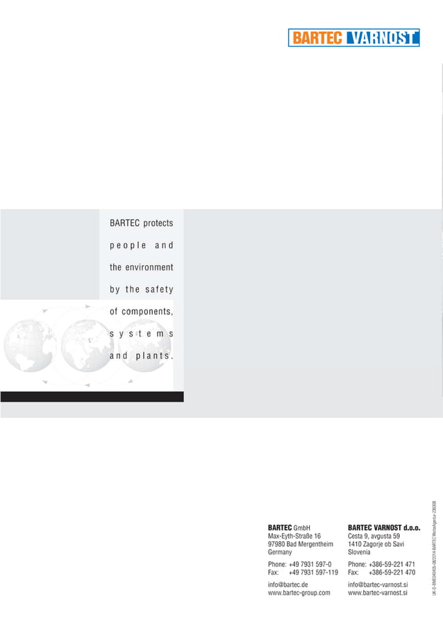 Взрывозащищенные НВ моторы Bartec Varnost | PDF