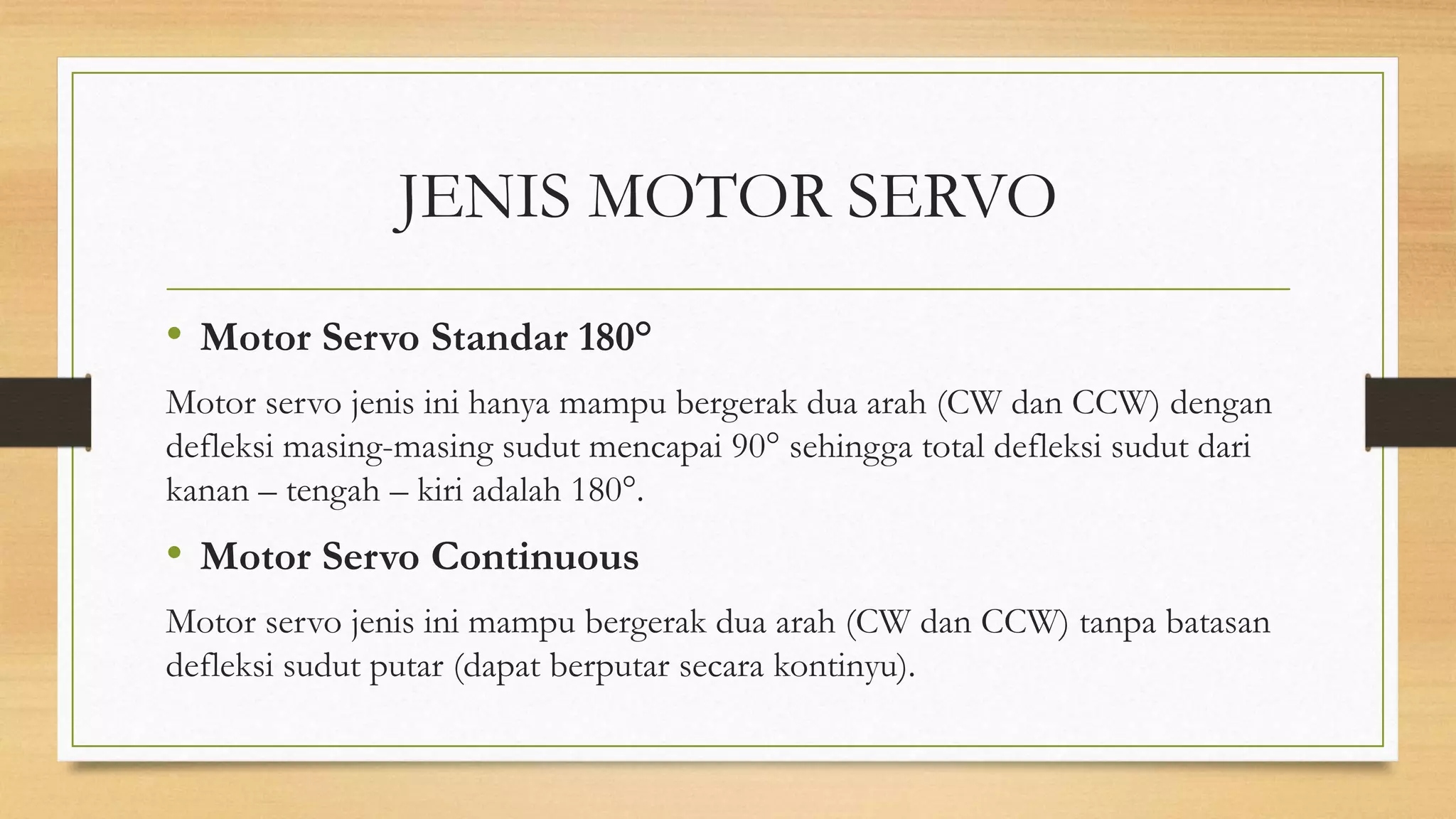 Motor servo | PPTX