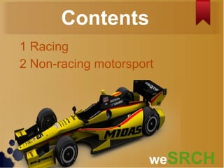 What is Motor Sports and How it is Different Than other Sports | PPT