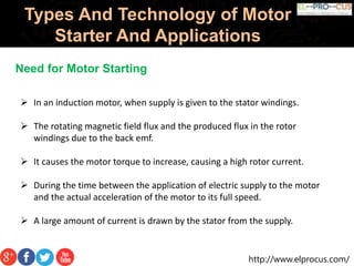 Motor StarterTypes and Technology of Motor Starter And Its Applications ...