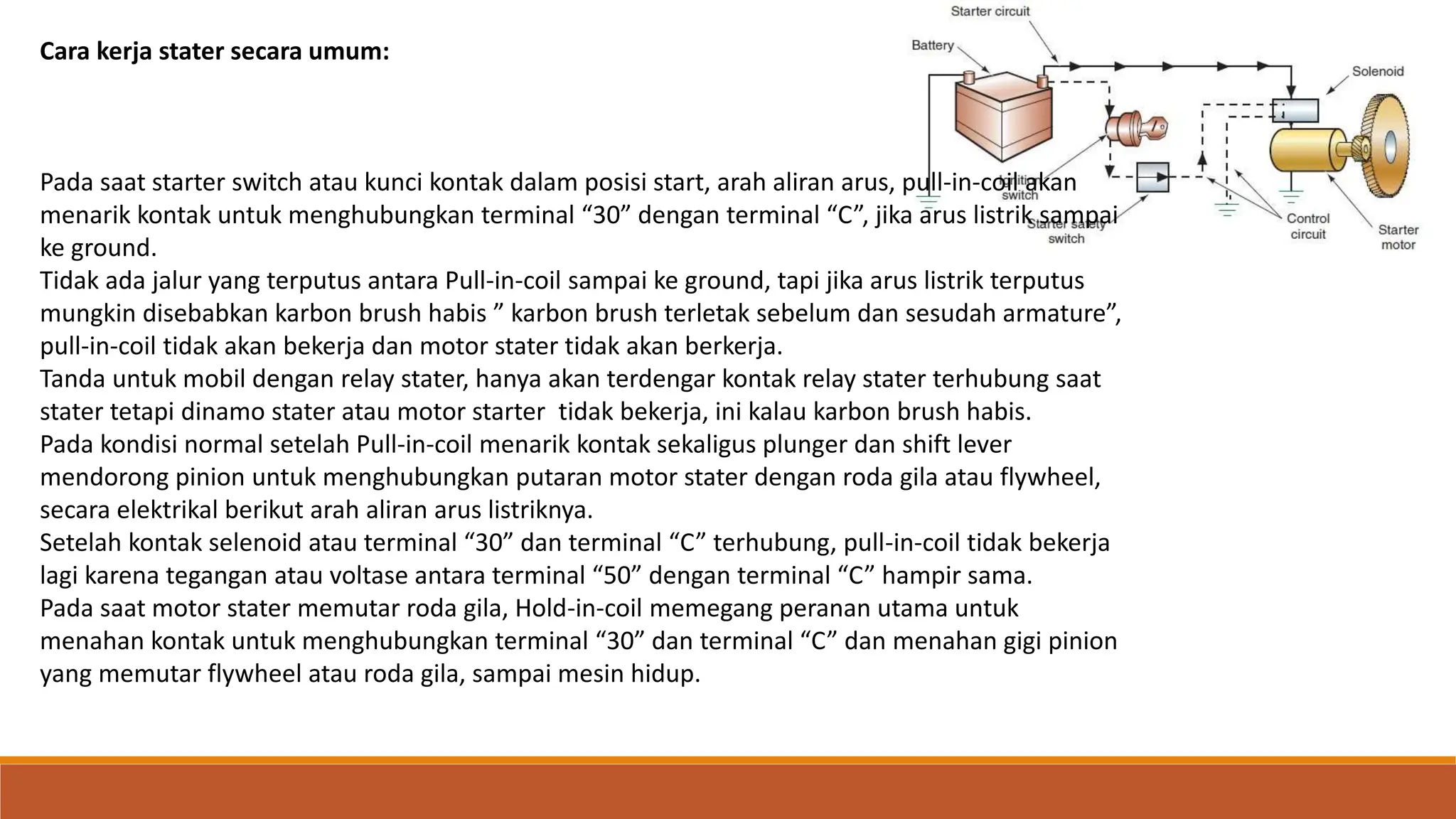presentasi ateri sistem starter kendaraan ringan | PPTX