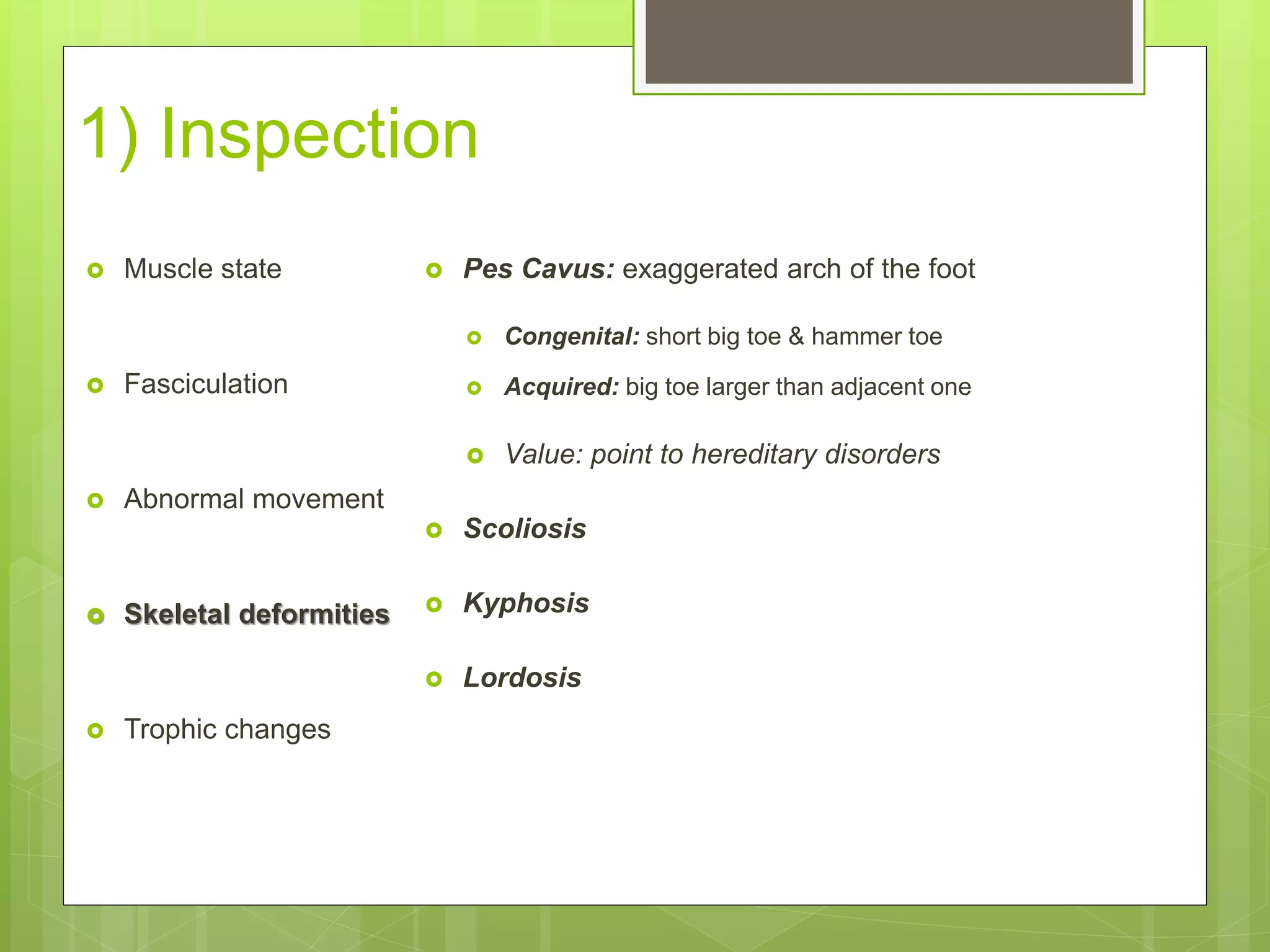 Motor system examination | PPTX