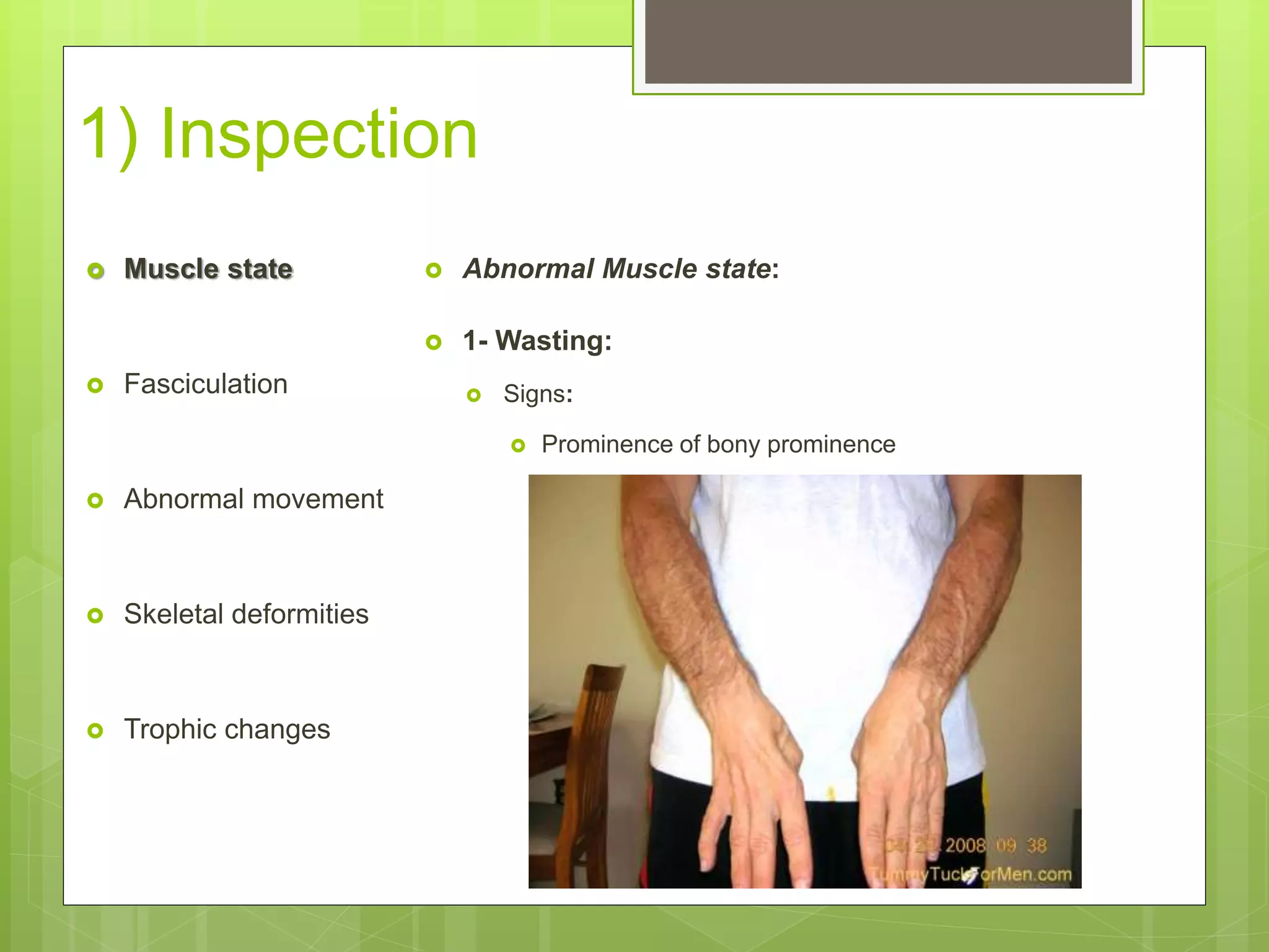 Motor system examination | PPTX