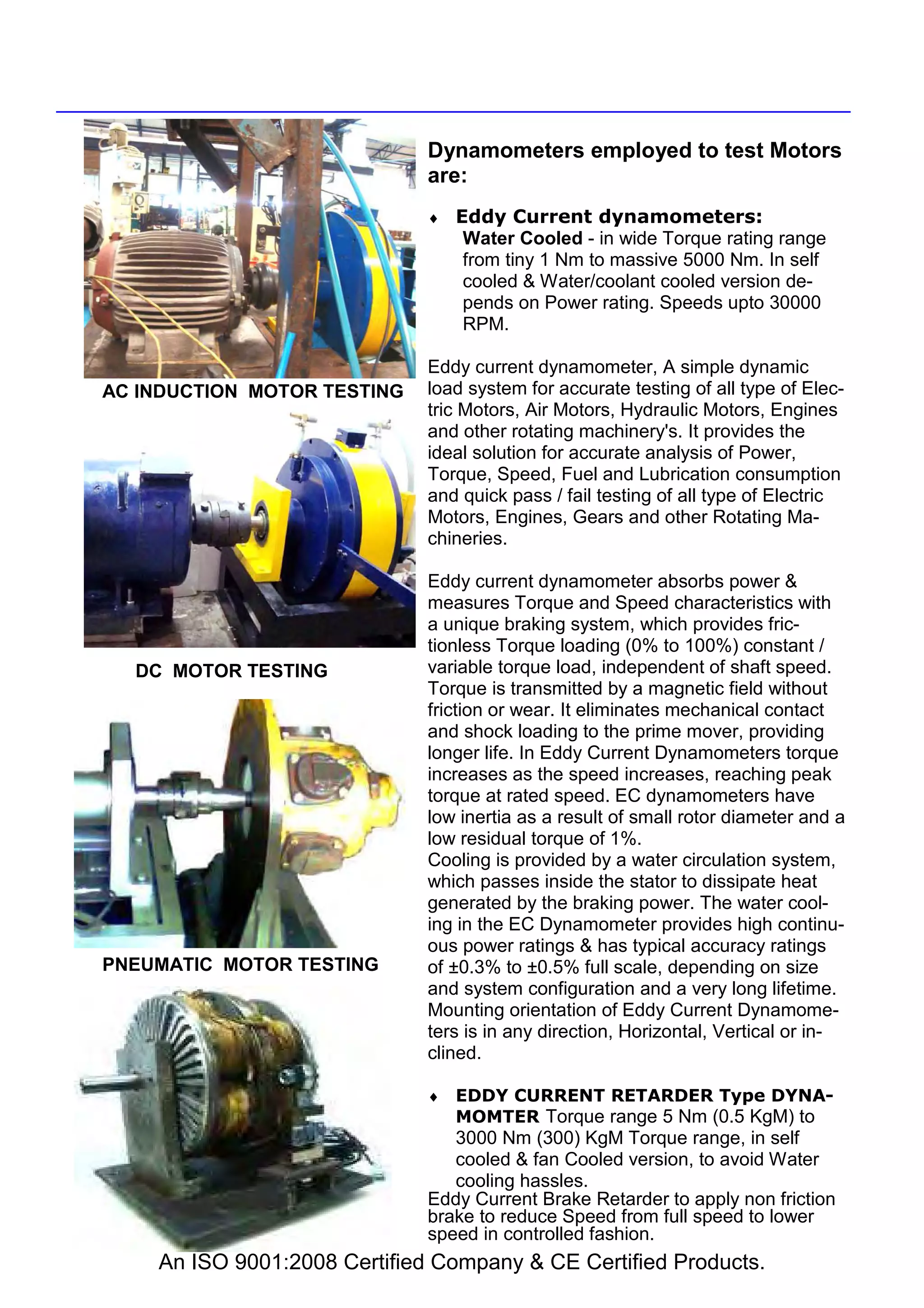 Motor test dynamometers | PDF