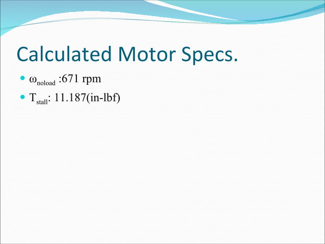 Motor Testing Results | PPT