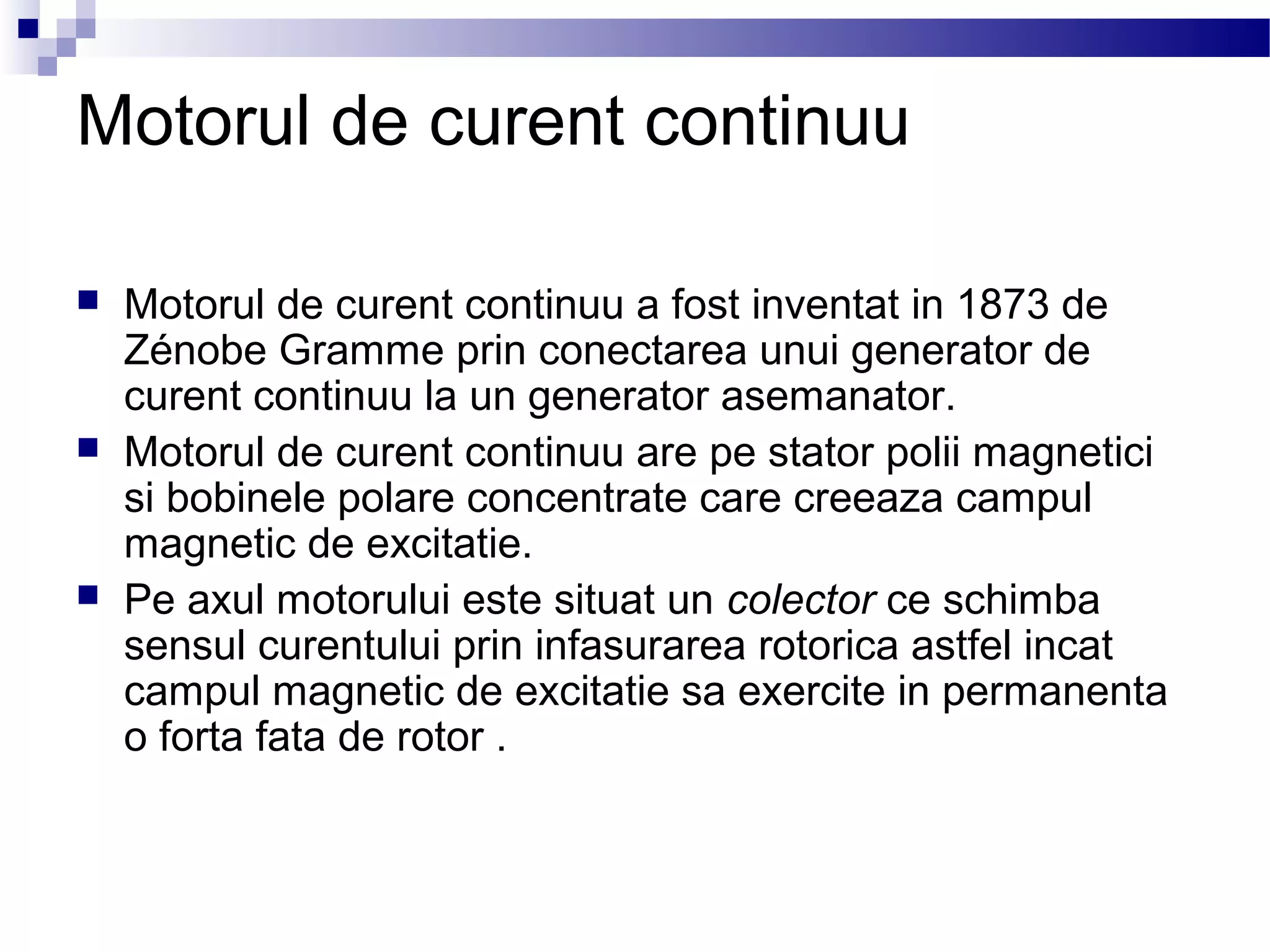 Motorul electric | PPT